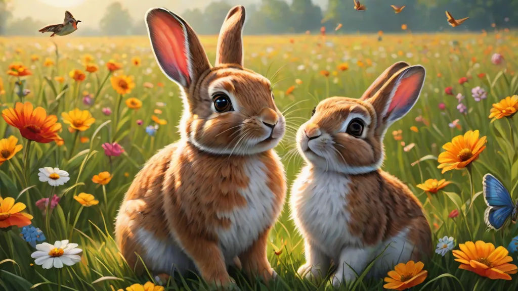 Watch:The Friendship of the Rabbit and the Sparrow | AI Children’s ...