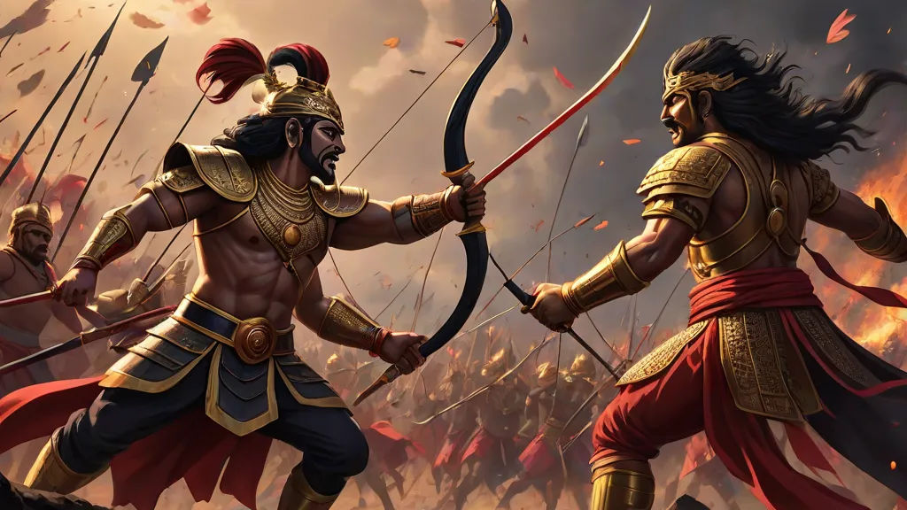 Watch:The Epic Battle: Karna vs. Arjuna | AI Historical Videos | Story.com