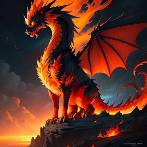 Fire Elemental Dragons