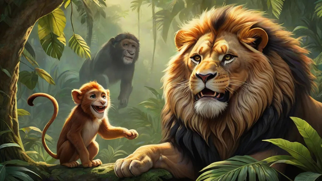 The Lion and the Monkey's Clever Plan | Story.com