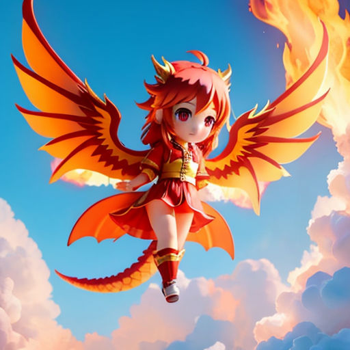 Little Anime Girl Phoenix