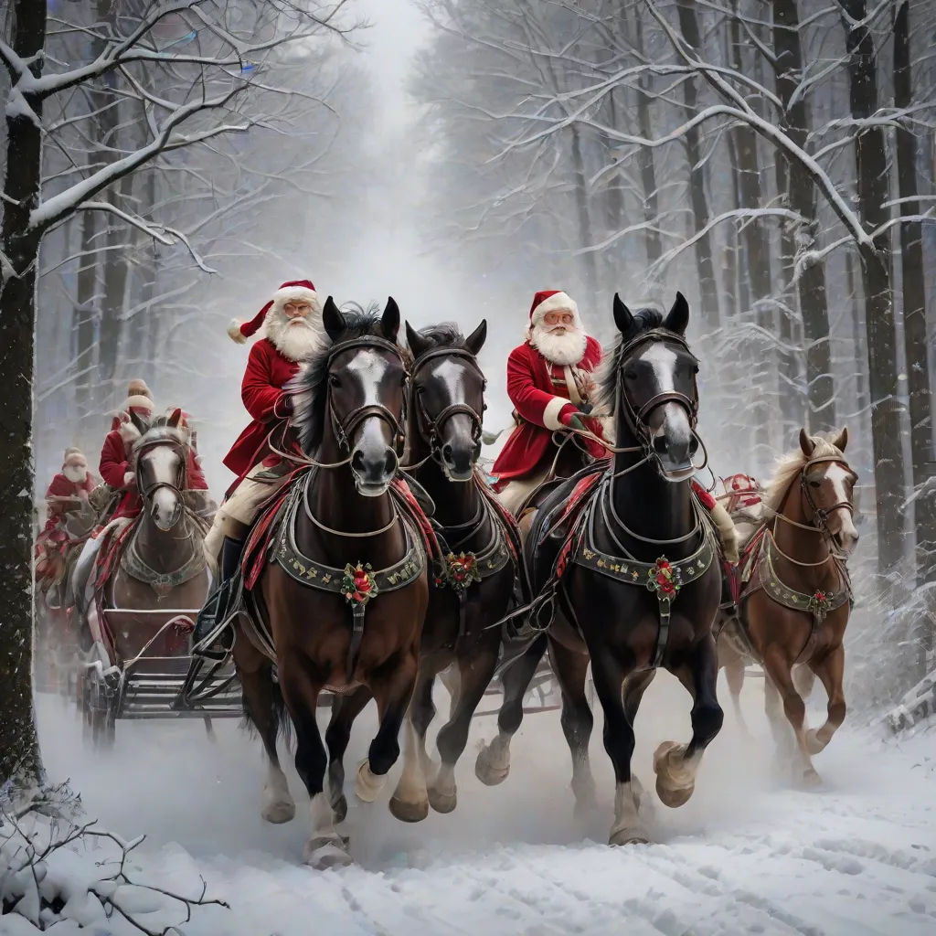 Christmas Horses Saving Santa | Story.com