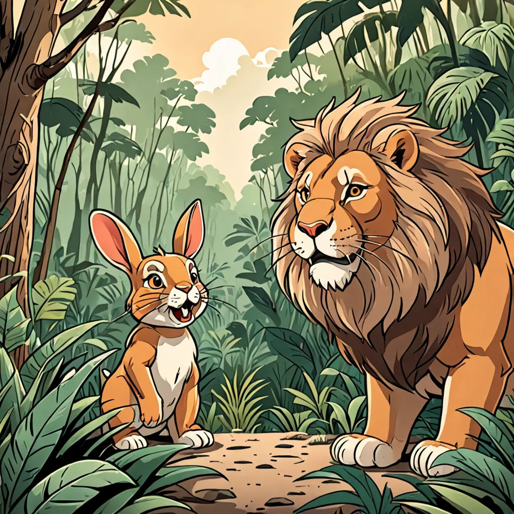 The Clever Rabbit and the Mighty Lion | Story.com
