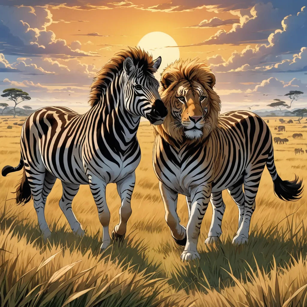 The Lion and the Two Zebras | Story.com