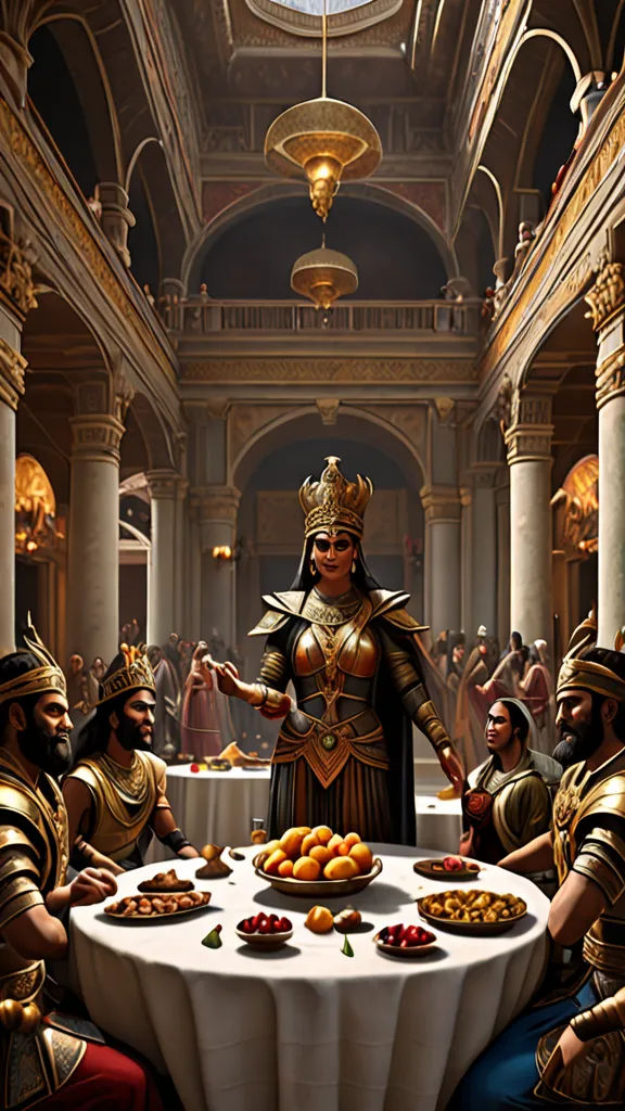 Watch:The Feast of the Asura King and Queen Vashti | AI Historical ...