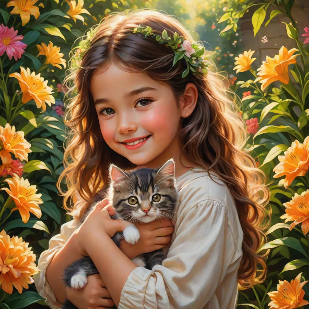 The Little Girl and Her Kitten | Story.com