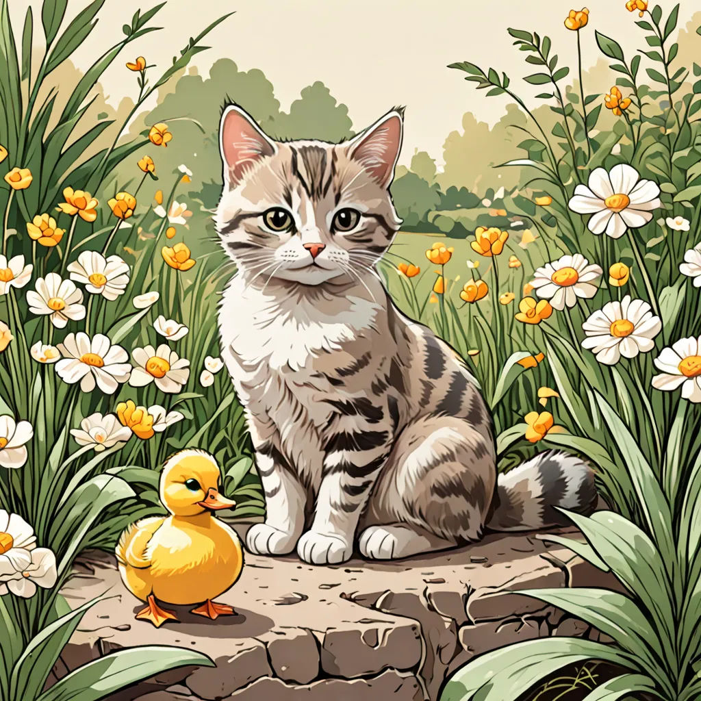 The Lazy Cat and the Baby Duck | Story.com