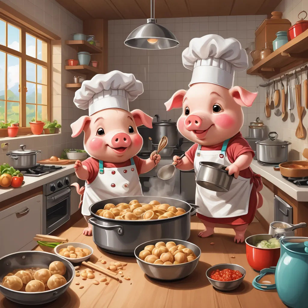 The Little Pig Cooks Dumplings | Story.com