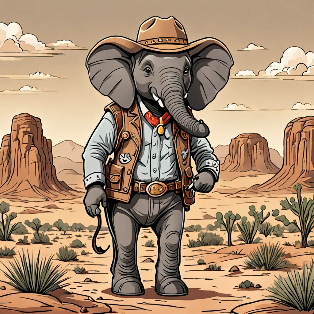 Peanut the Western Cowboy African Elephant | Story.com