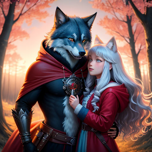 Anime Red Riding Hood And Wolf Love