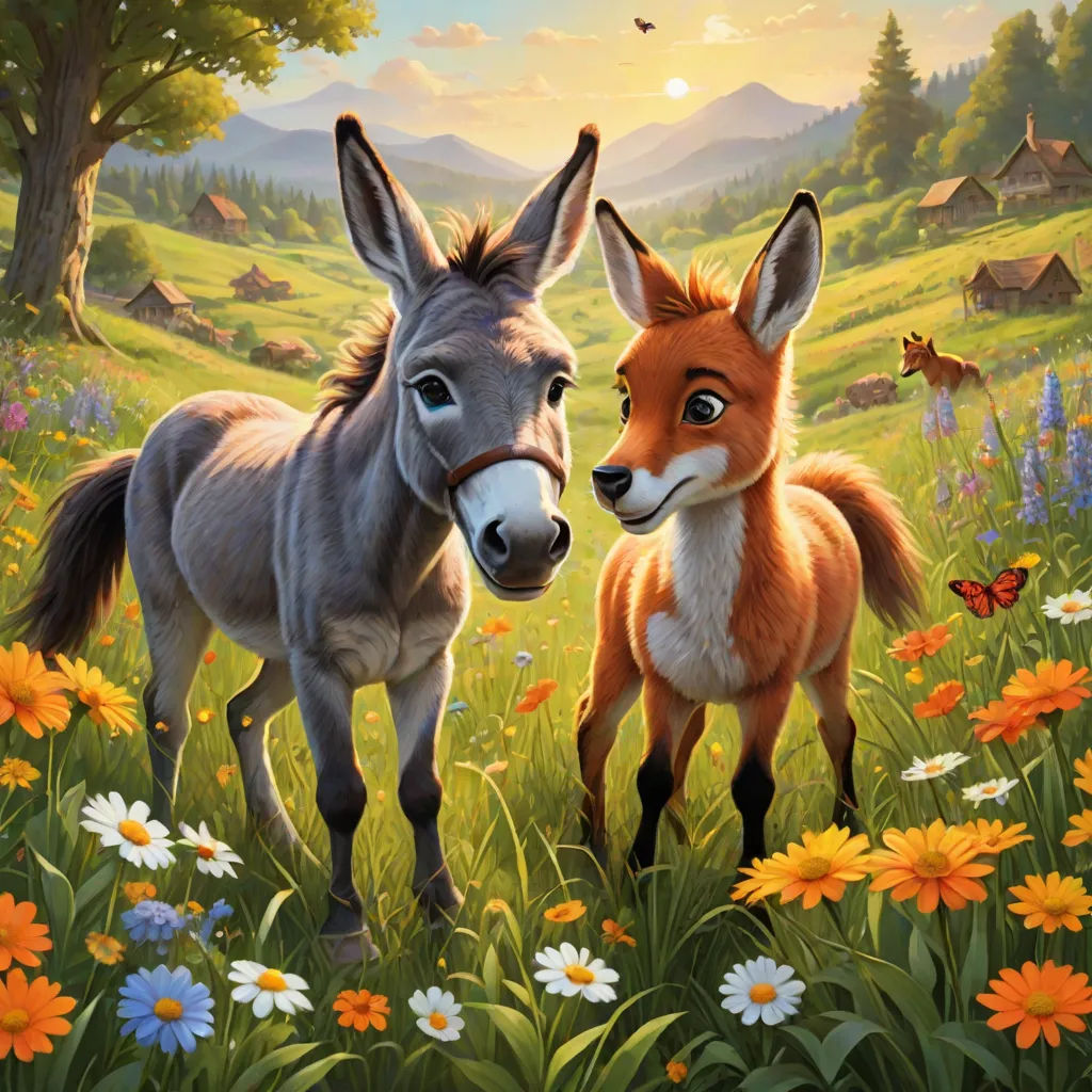 The Adventure of the Donkey and the Fox in the Magic Forest | Story.com