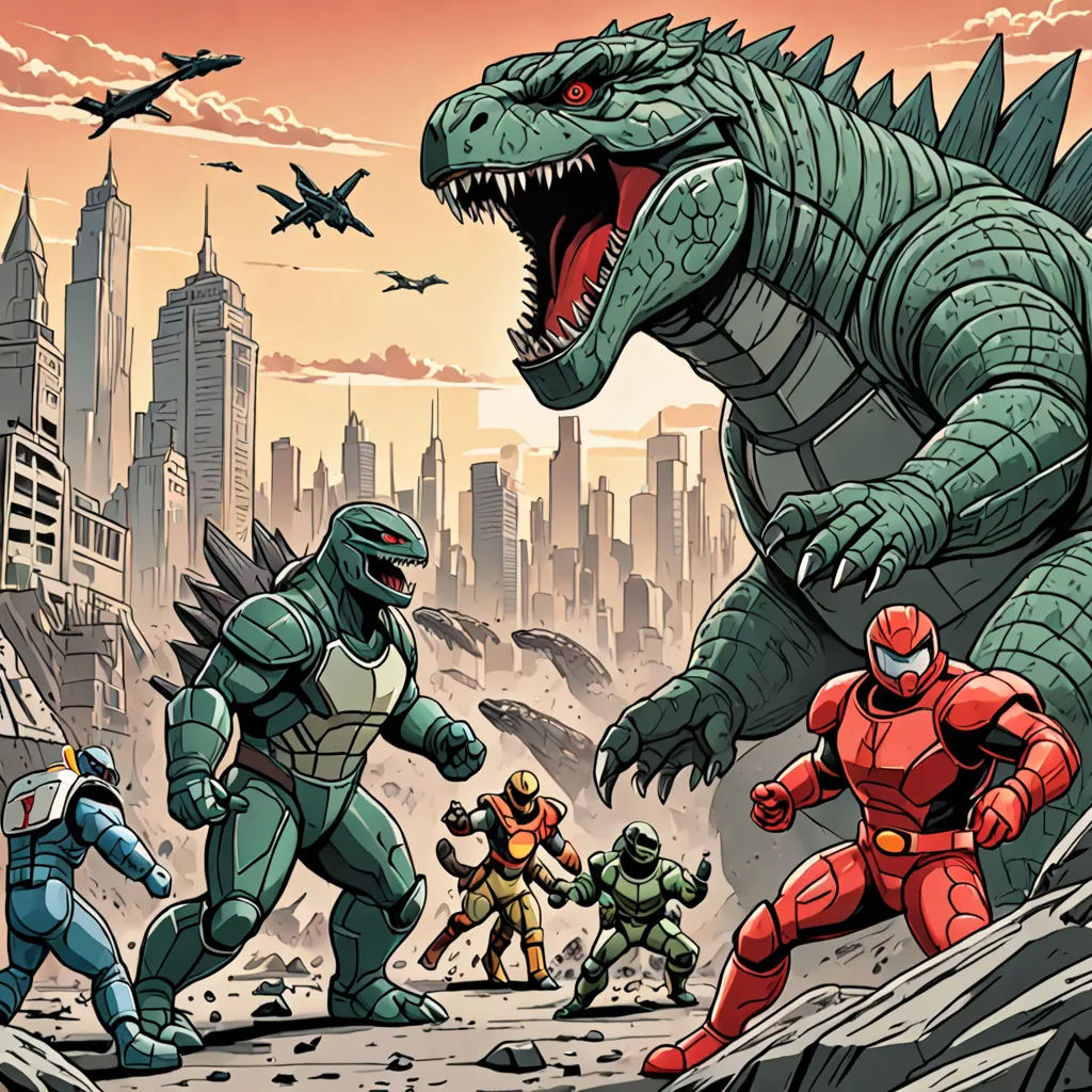 The Power Rangers vs Godzilla | Story.com