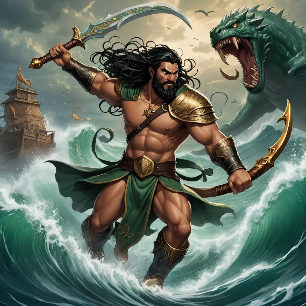 The Battle of Atlantis: Elves and Giants vs. Aquatic Creatures of Evil ...