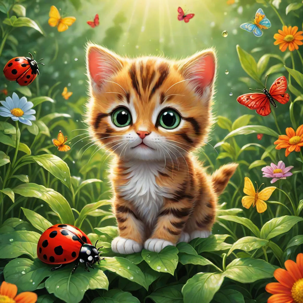 The Ladybug And The Curious Kitten... | Story.com