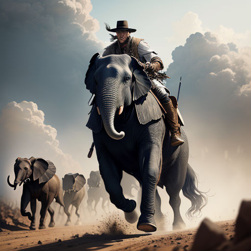 Elephant Fearless Man