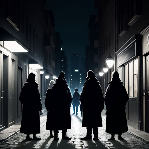 Cowering In Fear Silhouette