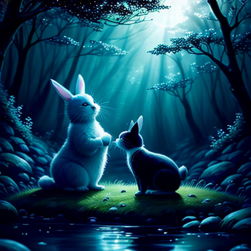 The Moonlight Adventure: A Tale of Cat and Rabbit | Story.com