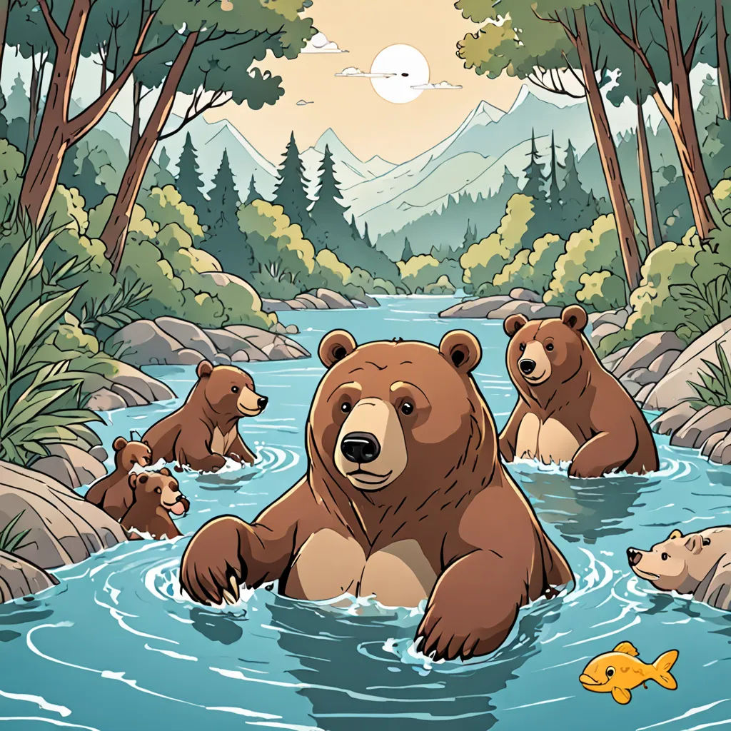 The Bear Family's Swimming Adventure | Story.com