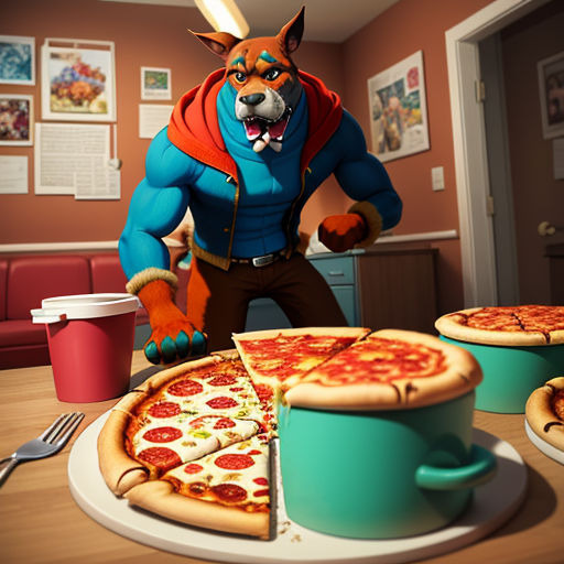 Scooby Doo Eating Pizza