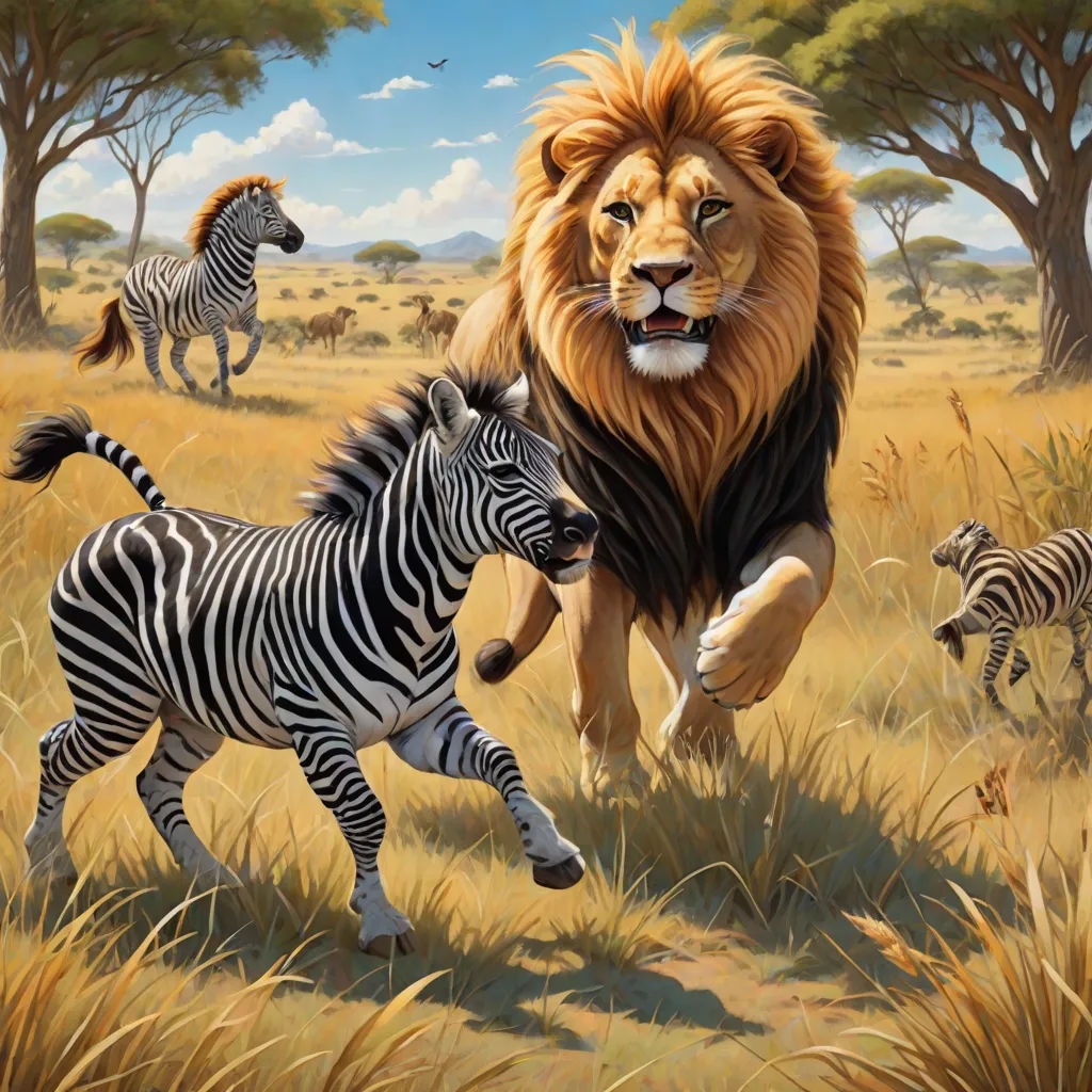 A Lion Meets a Zebra | Story.com