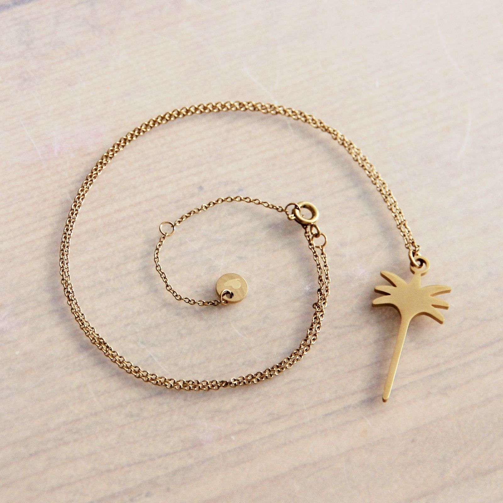Studio Aimée | Fine chain necklace palmtree gold