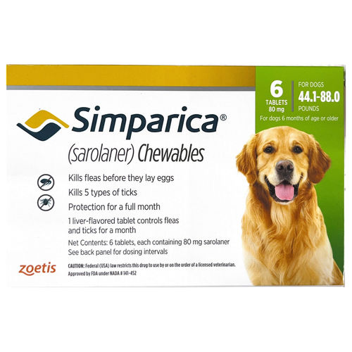 Zoetis Simparica Dog Tick and Flea Control Tablet: View Uses, Side ...