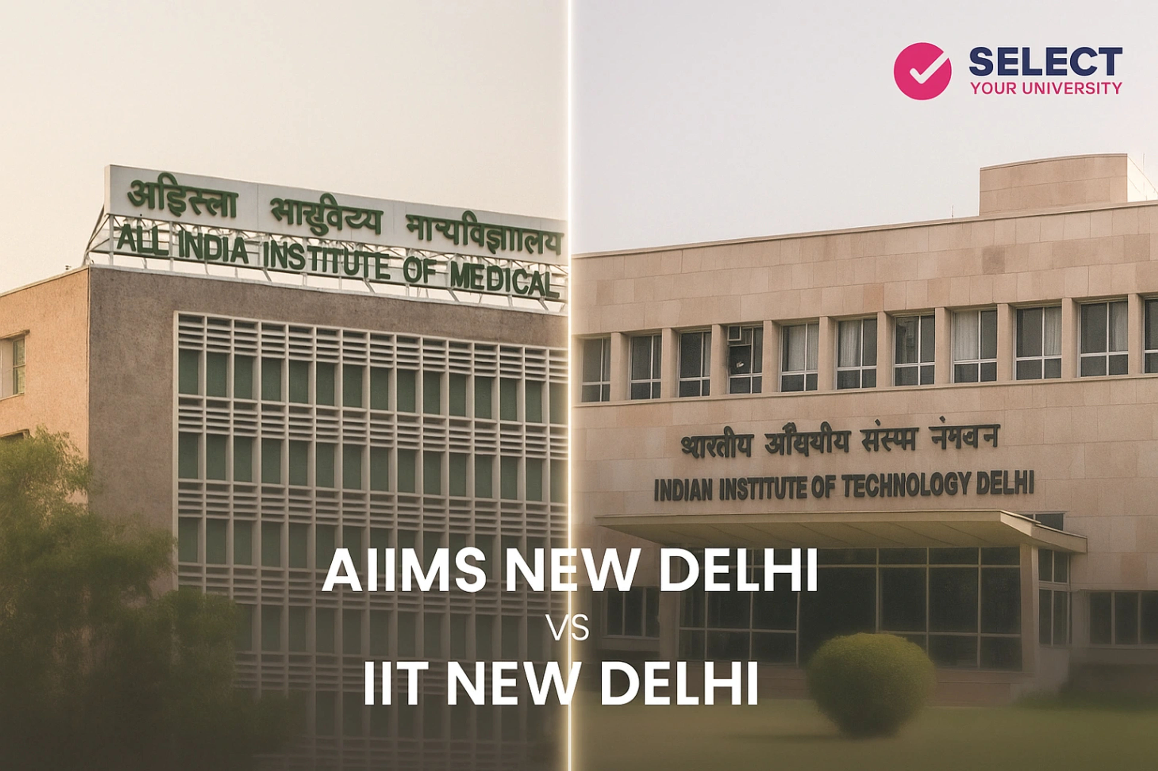 AIIMS New Delhi vs IIT New Delhi 2025: Ranking, Fees & Courses