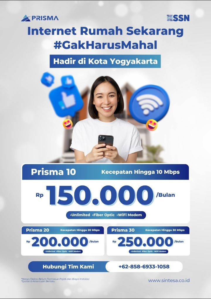 Pendaftaran layanan Internet WiFi Prisma SSN | Prisma SSN