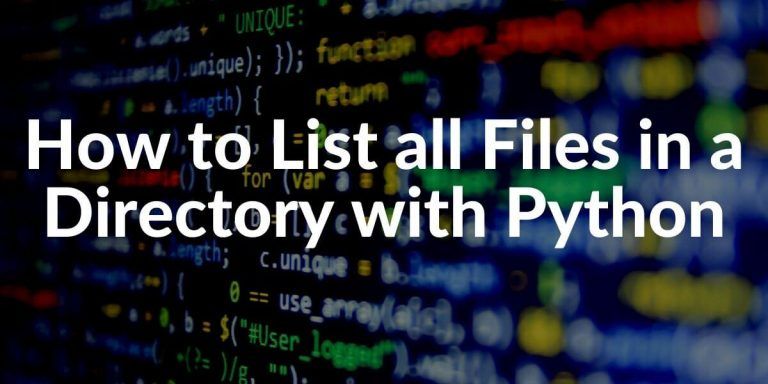 List All Files in A Directory with Python Guideline - Holistic SEO