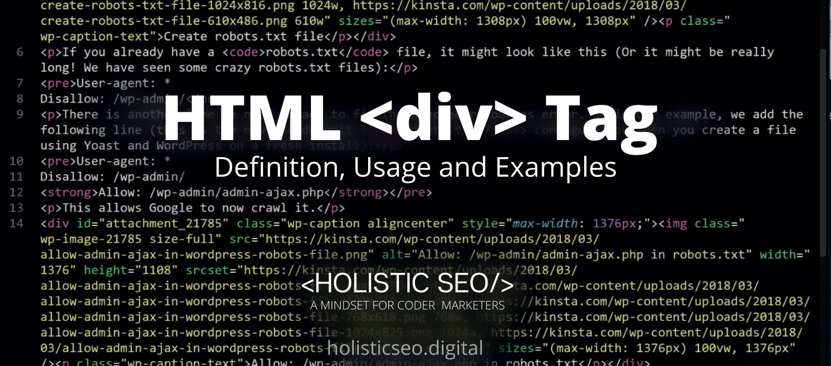 HTML Tag Definition Usage And Examples Holistic SEO