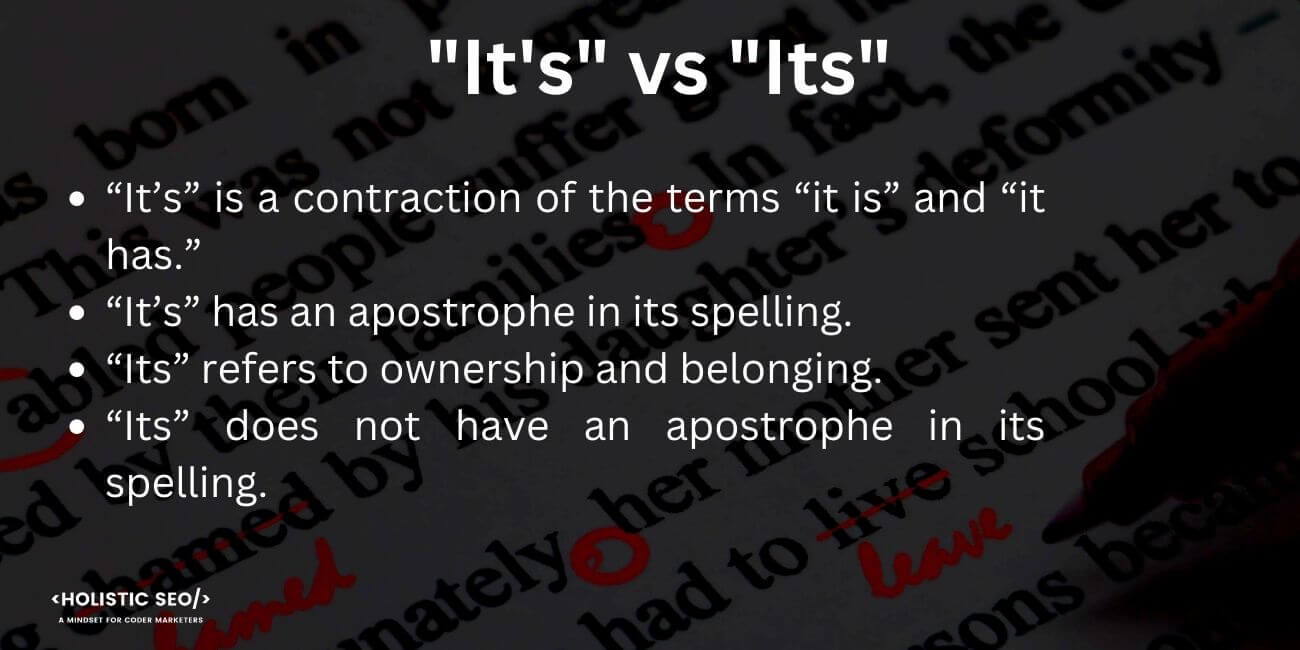 It s Vs Its Difference Between Them And How To Correctly Use Them It s Vs Its Difference Between Them And How To Correctly Use Them