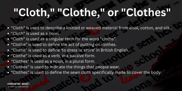 Cloth, Clothe or Clothes: Difference between Them and How to correctly ...