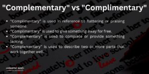 Complementary vs Complimentary: Difference between Them and How to ...