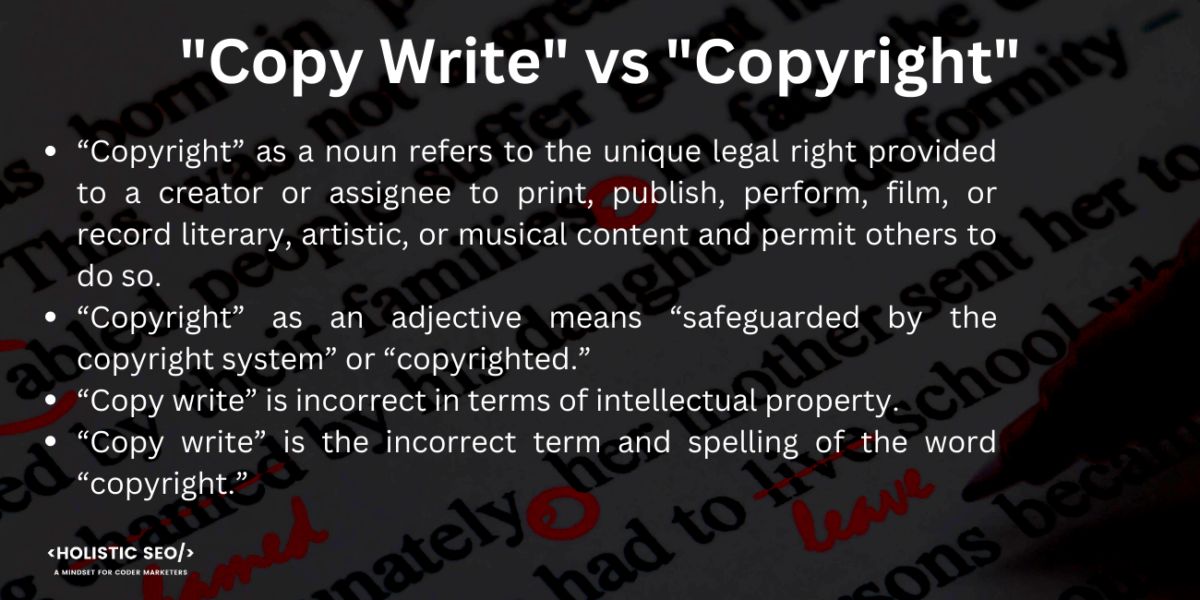 Copy Write vs Copyright: Difference between Them and How to correctly ...
