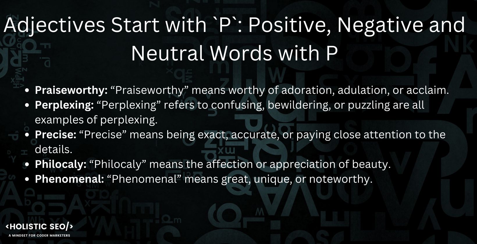 Adjectives Start with `P`: Positive, Negative and Neutral Words with P ...
