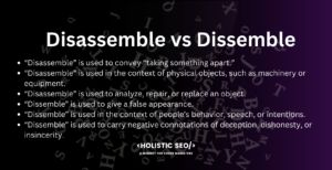 Disassemble vs Dissemble: Difference between Them and How to correctly ...