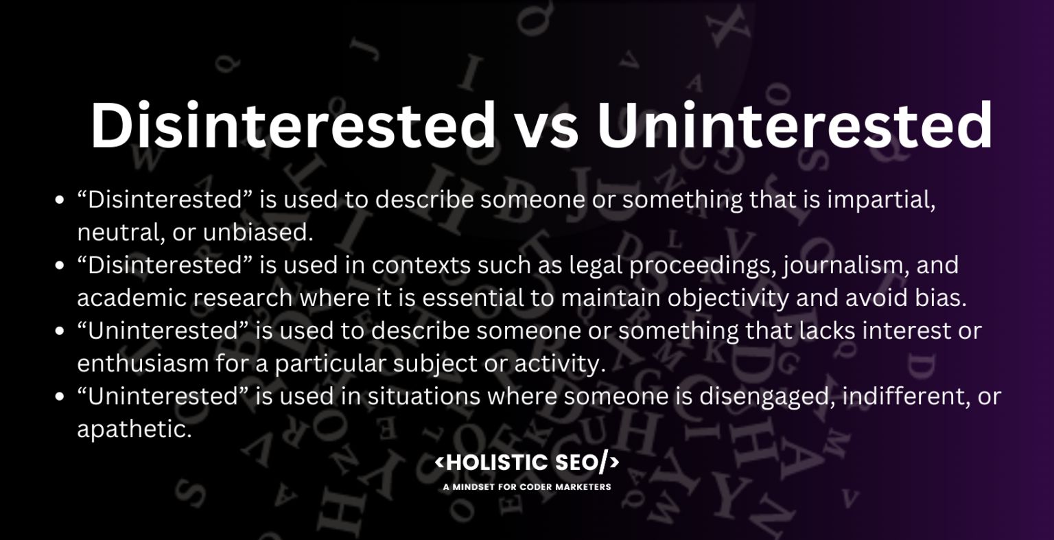 Disinterested vs Uninterested: Difference between Them and How to ...