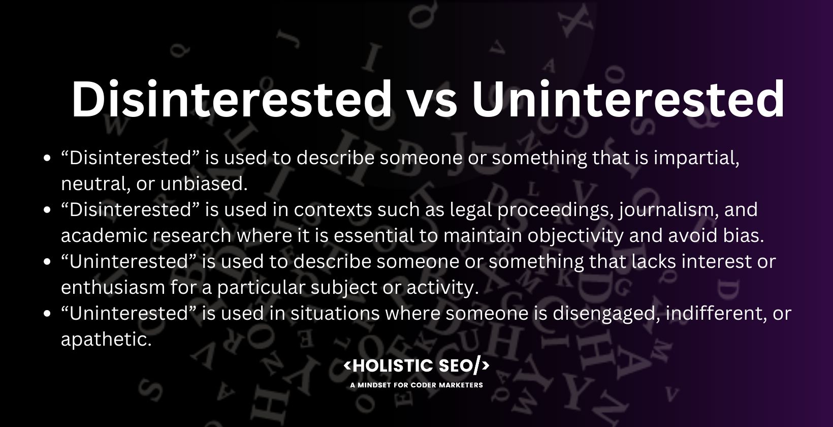 Disinterested vs Uninterested: Difference between Them and How to ...