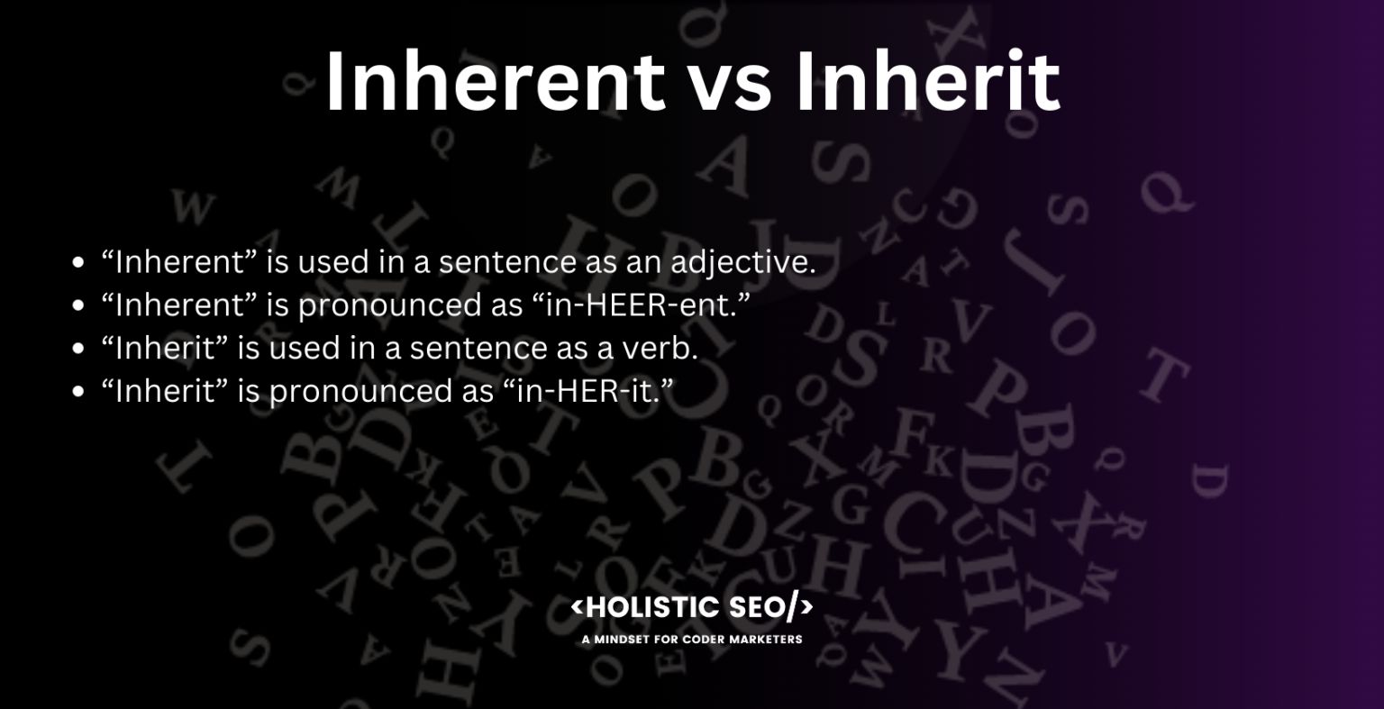 Inherent vs Inherit: Difference between Them and How to correctly use ...
