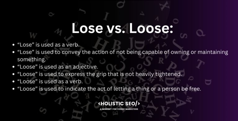 Lose vs. Loose: Difference between Them and How to correctly use them ...