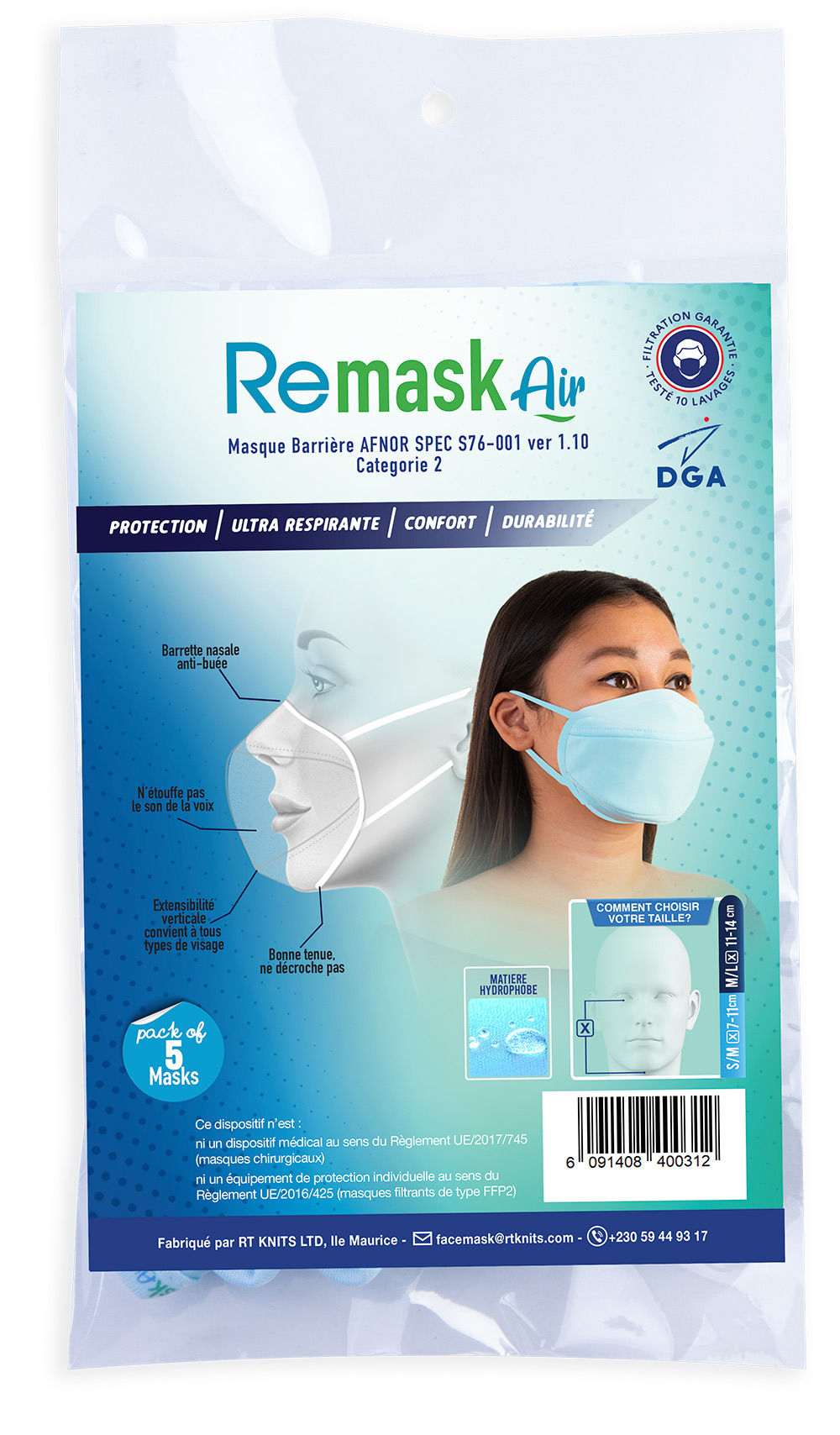 RT Knits Face Mask Point of Sales