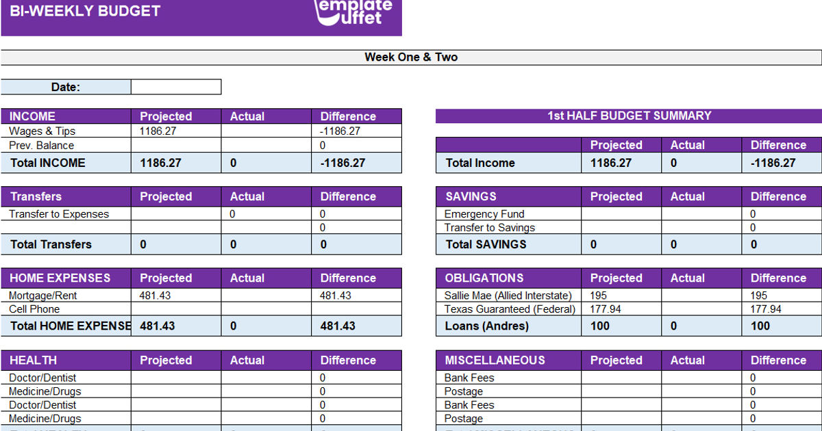 Plan Create a Bi-Weekly Budget Plan to Manage Your Finances