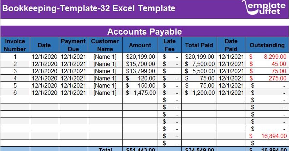 Bookkeeping Template - 32 Excel Templates for Easier Record Keeping
