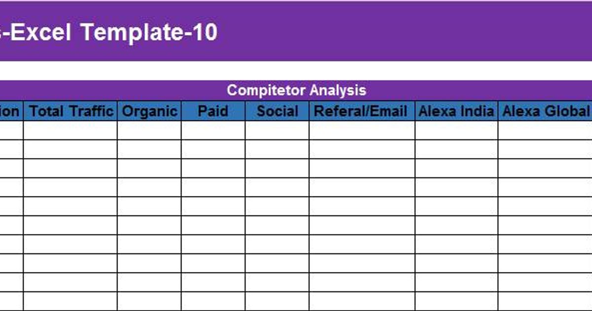 Competitor Analysis Template: Analyze Market & Improve Your Business