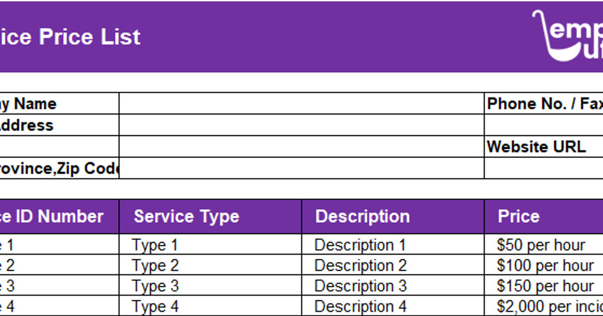 Service Prices List 2020: Compare Prices for All Services