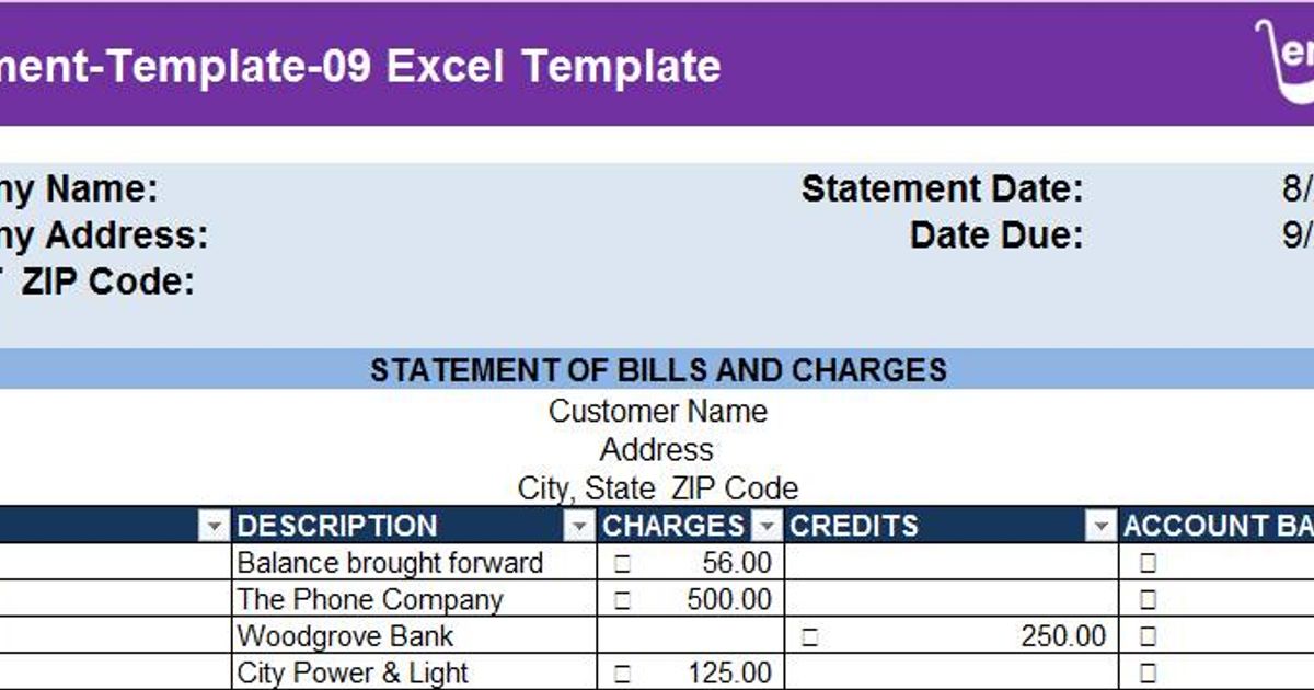 Statement Template 09: Create Financial Statements in Excel Easily