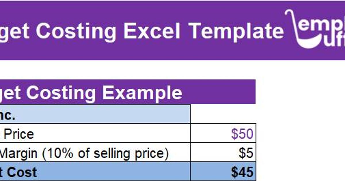 Target Costing Excel Template: Track Costs & Increase Profitability