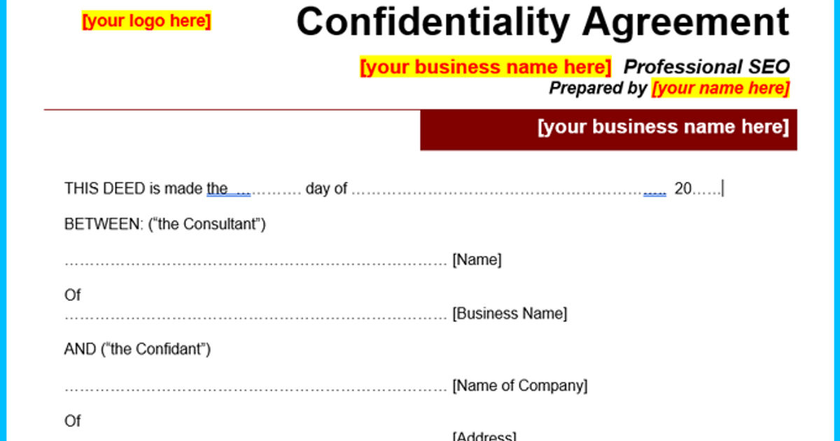 Free Confidentiality Agreement Template | Create Yours in Minutes