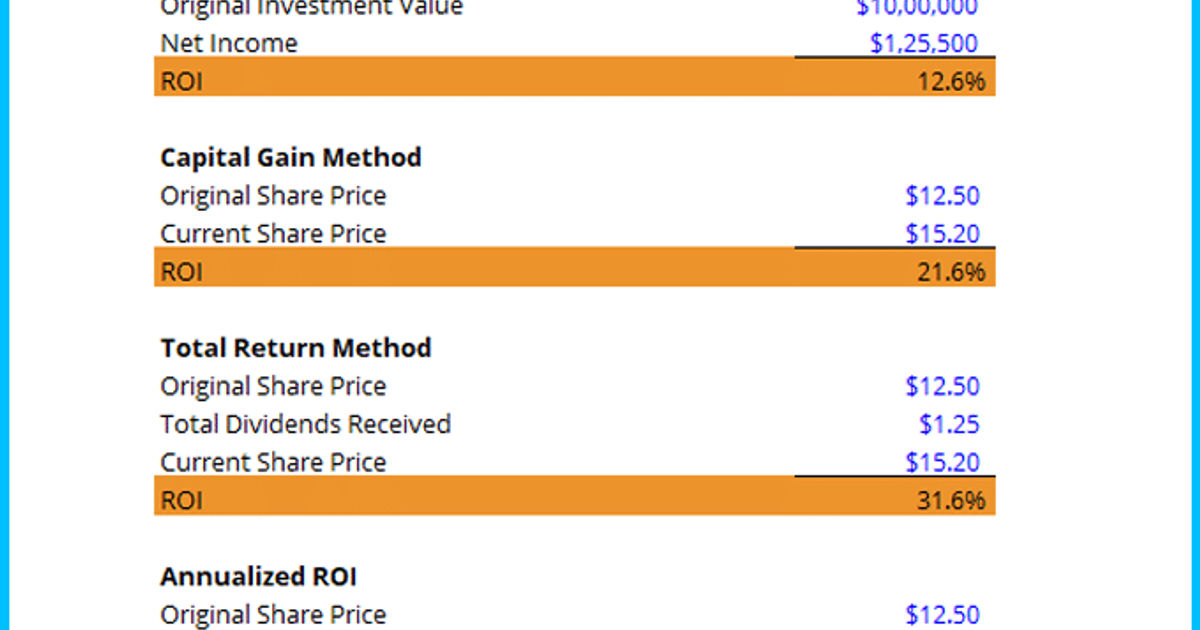 ROI Template: Calculate Your Return on Investment Easily and Quickly