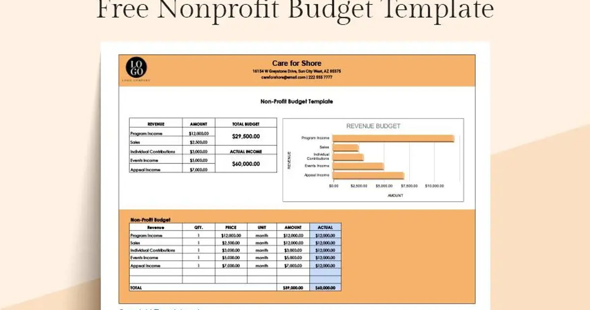 Nonprofit Budget Template: Create Your Budget Easily & Quickly